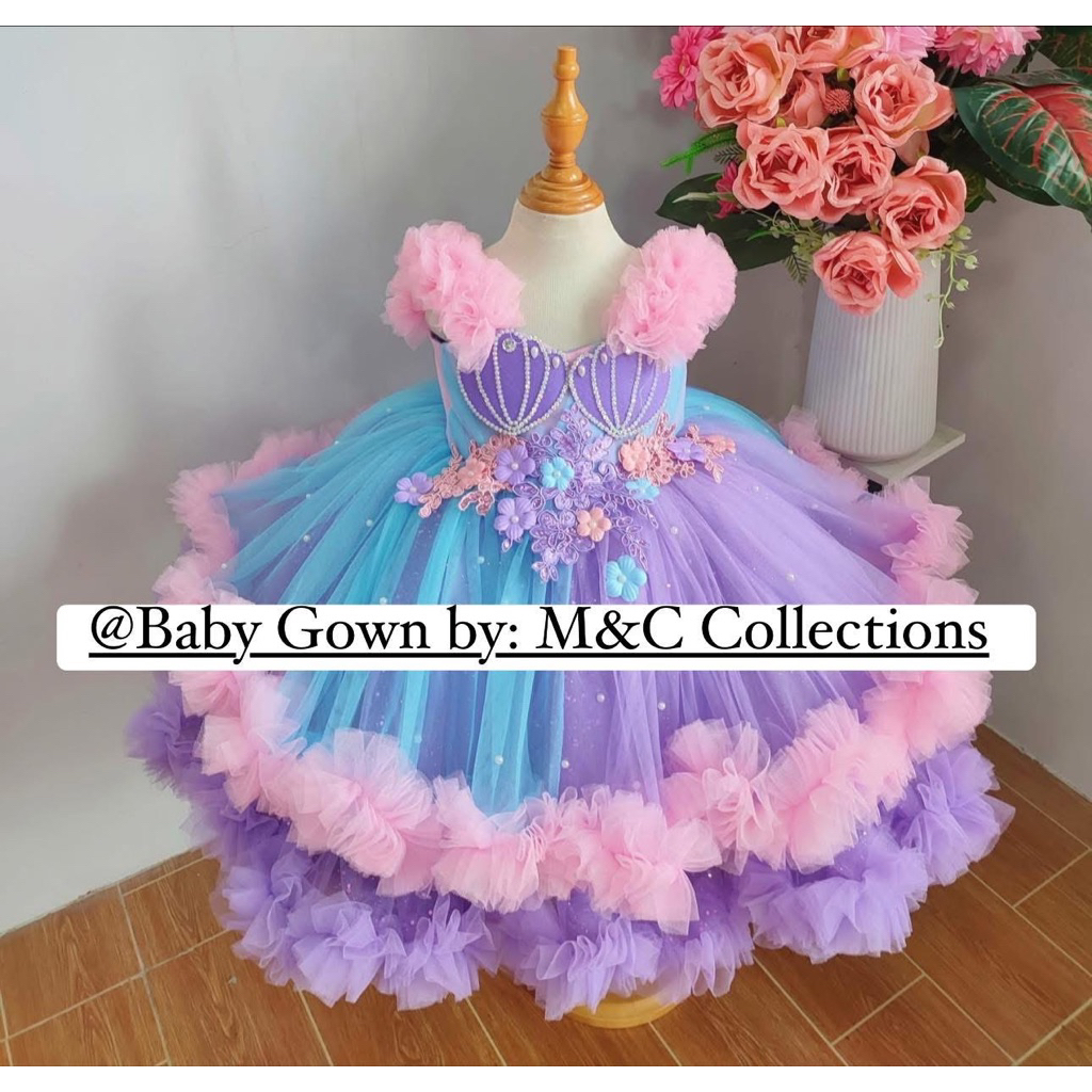 Princess Ivana Gown 1-2y/o with free headdress | Shopee Philippines