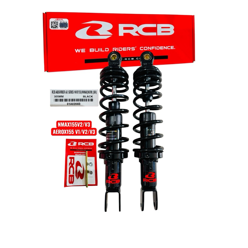 RCB SHOCK A3 SERIES 305mm NMAX155 V2/V2.1/V3/ AEROX155 V1/V2/V3 RACING ...