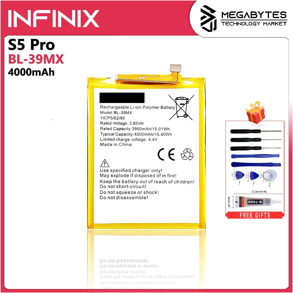 Megabytes Battery for Infinix S5 Pro | X660 X660C X660B BL-39MX ...