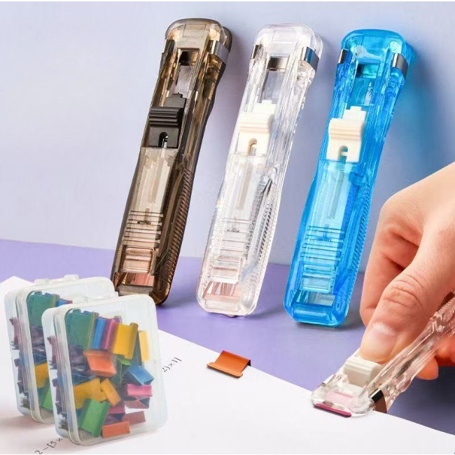 Transparent Stapler with Removable Clip Pusher – School & Office ...