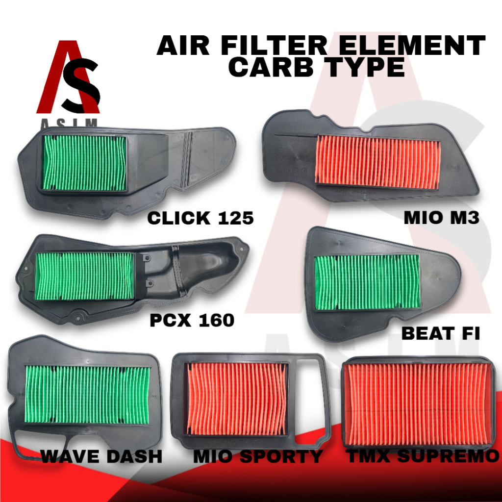 ASIM MOTORCYCLE AIR FILTER ELEMENT CARB TYPE | Shopee Philippines