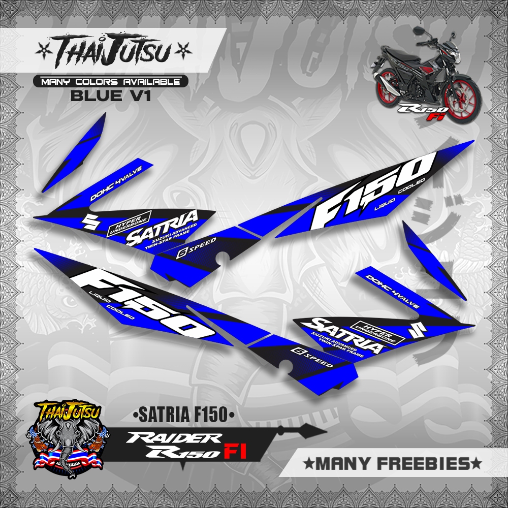 RAIDER 150 Fi STOCK STICKER DECALS ( SATRIA F150 )【ThaijutsuStickers ...