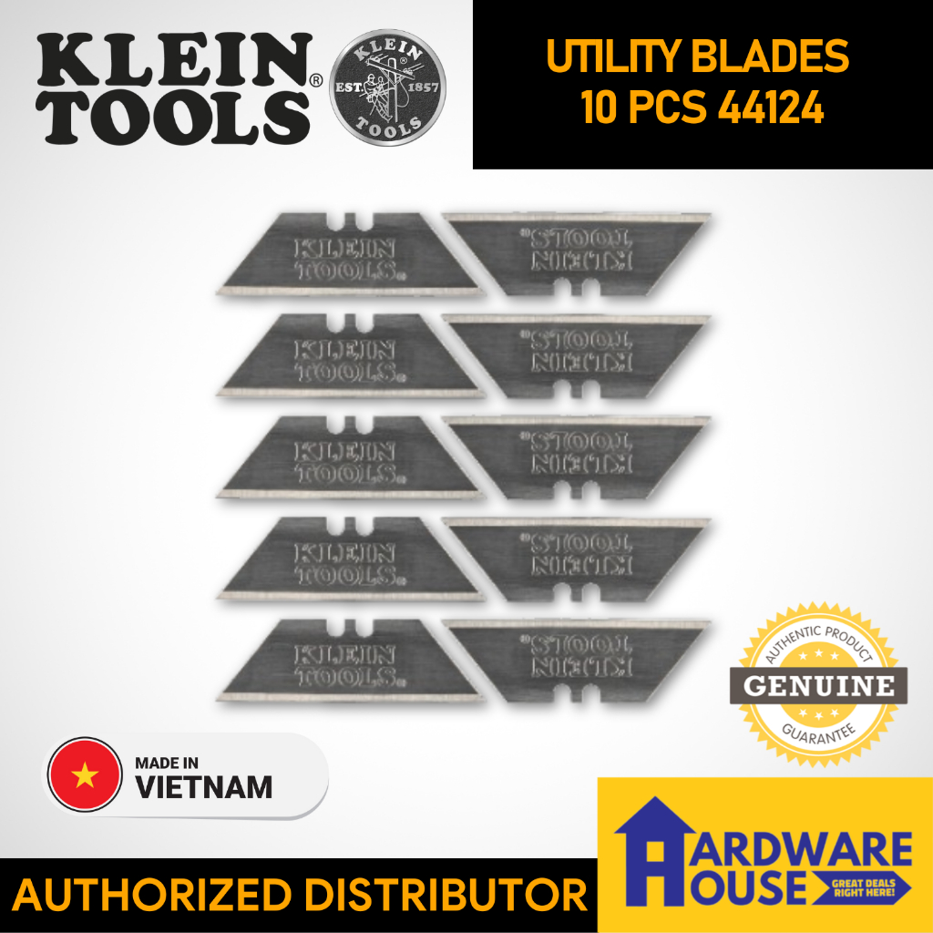ORIGINAL KLEIN TOOLS Utility Knife Cutter Blades Only 10PC Pack 44124 ...