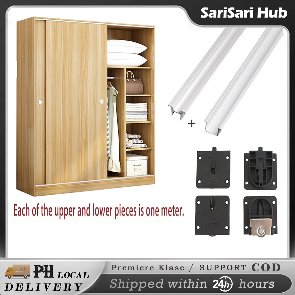 Sliding Wardrobe Roller Rail System, Nylon Pulley Cabinet Door Track ...