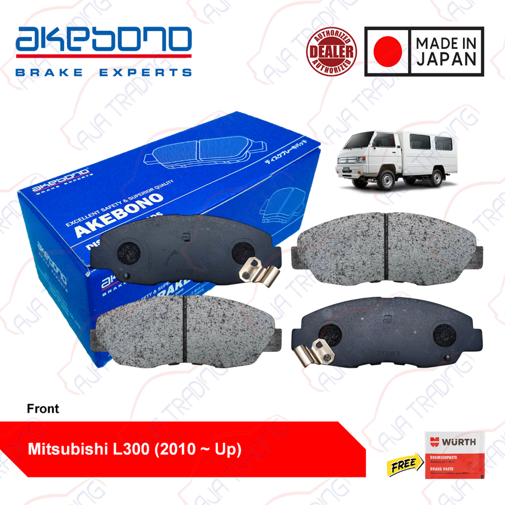 Genuine Akebono Front Brake Pads for Mitsubishi L300 (2010 - Up) with ...