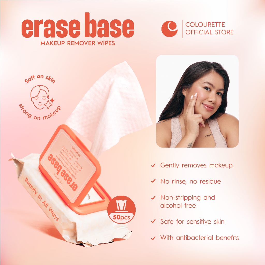 Colourette Erase Base Makeup Remover Wipes | Shopee Philippines