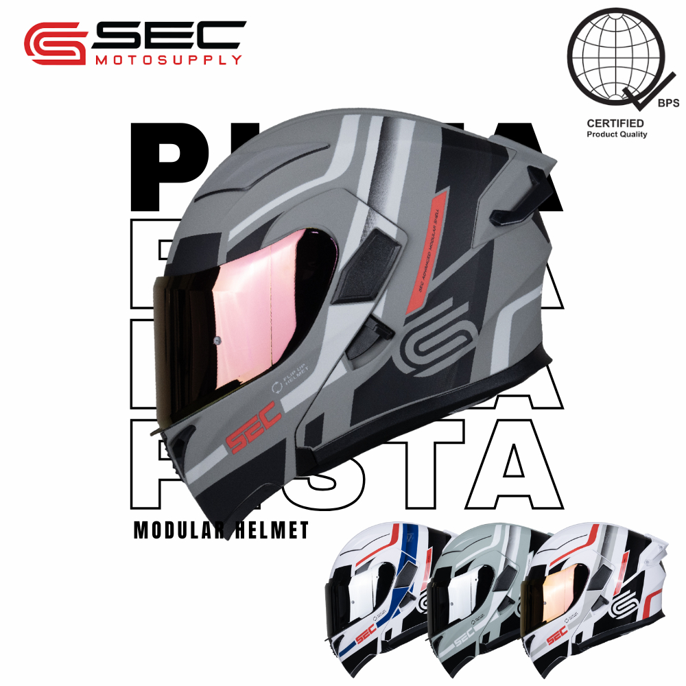 SEC Modular Helmet For Motorcycle Whirlwind Pista (Gloss/Matte) (M-XL ...