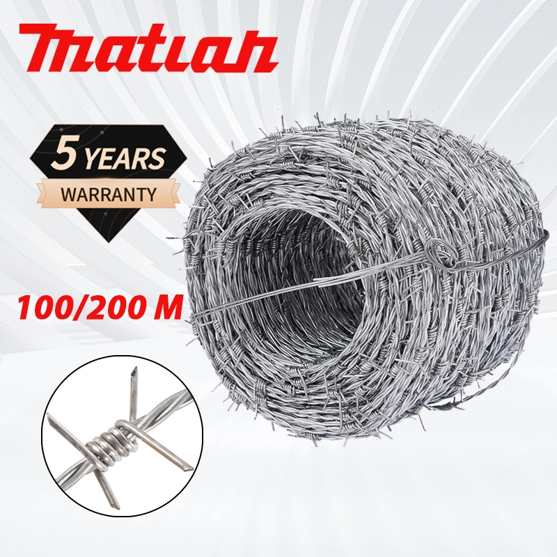 100/200M Iron Barbed Wire Roll Fence Barbed Wire Anti-climb Protect ...