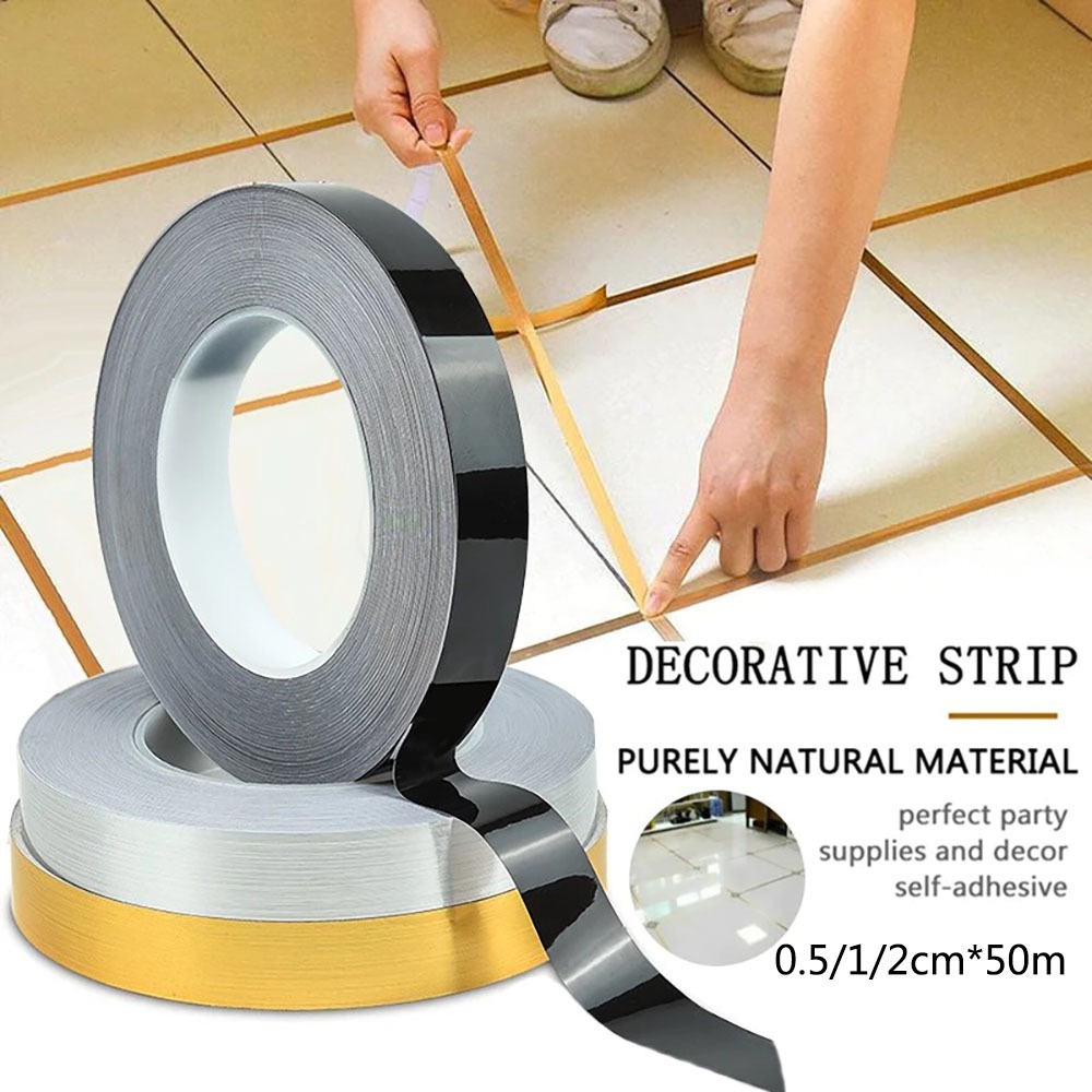 50M Ceramic Tile Mildewproof Tile Tape Decor Self Adhesive Wall Floor ...