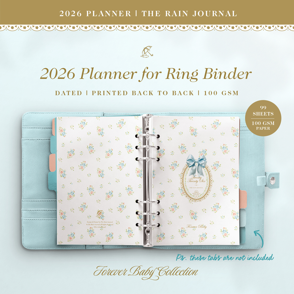 TRJ 2026 Planner - Forever Baby in Blue with Monthly Planner, Weekly ...
