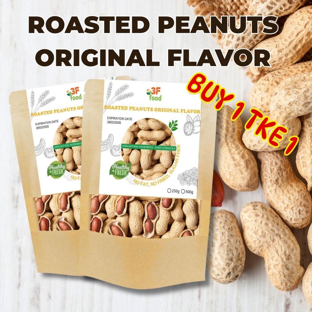 3F FOOD - ROASTED PEANUTS ORIGINAL FLAVOR - Rich in Nutrients, Great ...