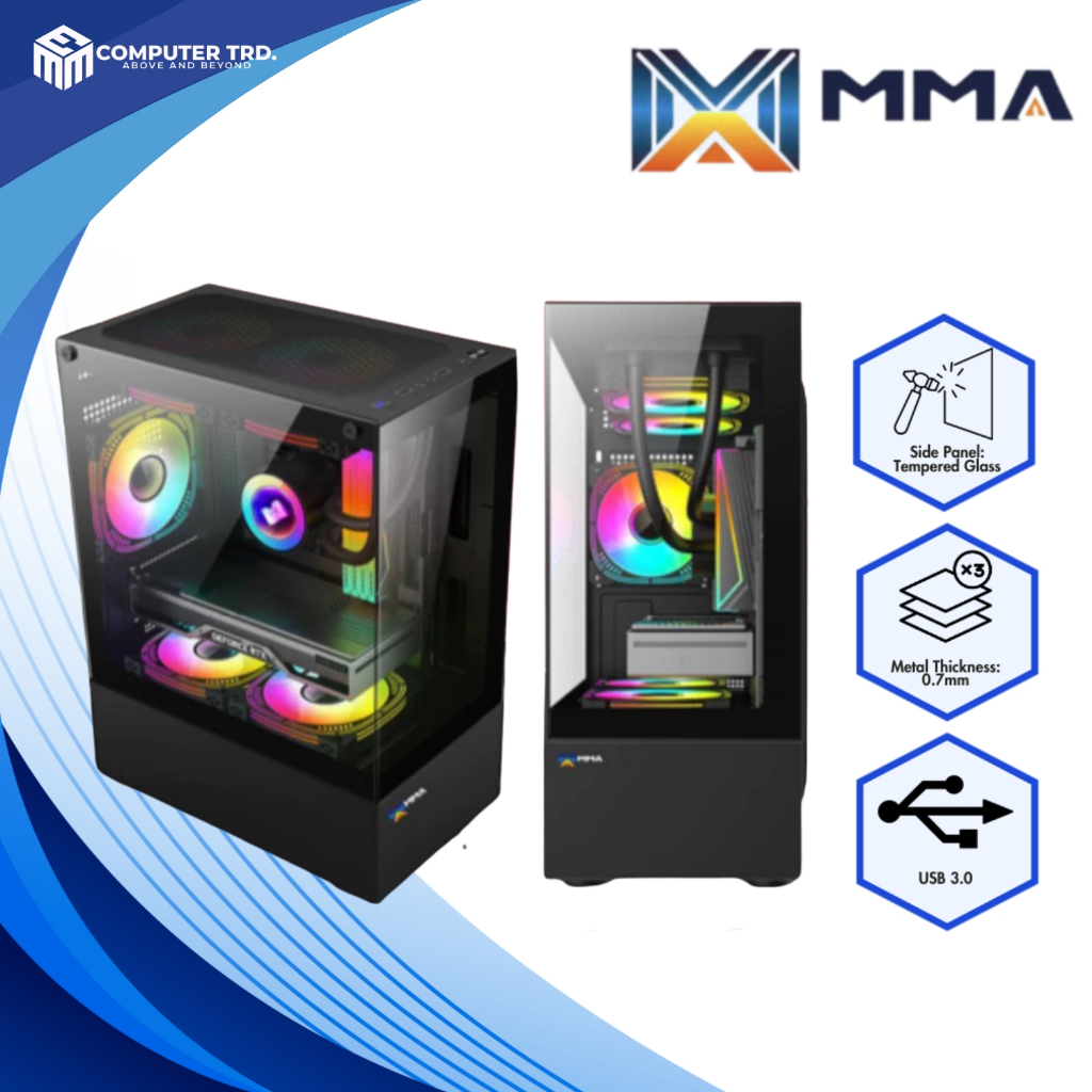 MMA SR -89 | SR-68 MITX MATX Gaming PC Case Black (NO FAN/PSU INCLUDED ...