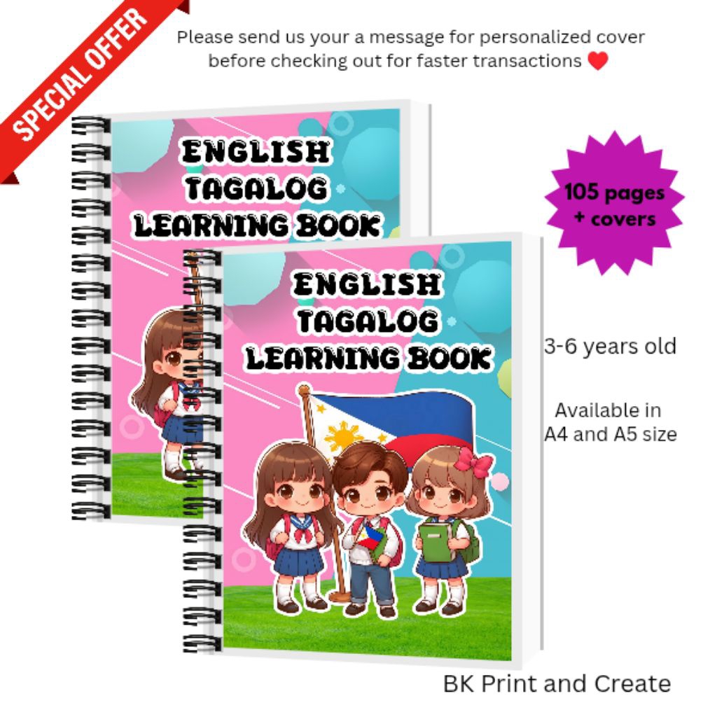 English Tagalog Reading Booklet 105 pages | Shopee Philippines