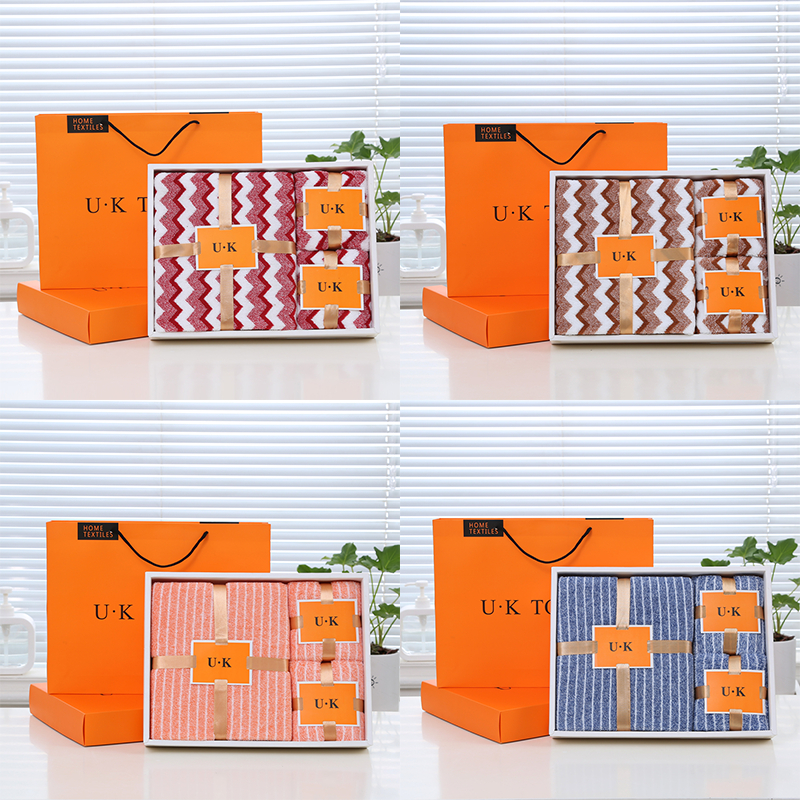 3-in-1 Towel Bath Towel Hand Towel Gift Box High Density Pure Cotton ...