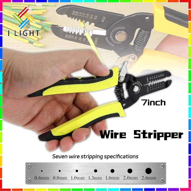 (Fast Delivery) Wire Stripper Pliers Wire Pliers 7Inch Cable Scissors ...