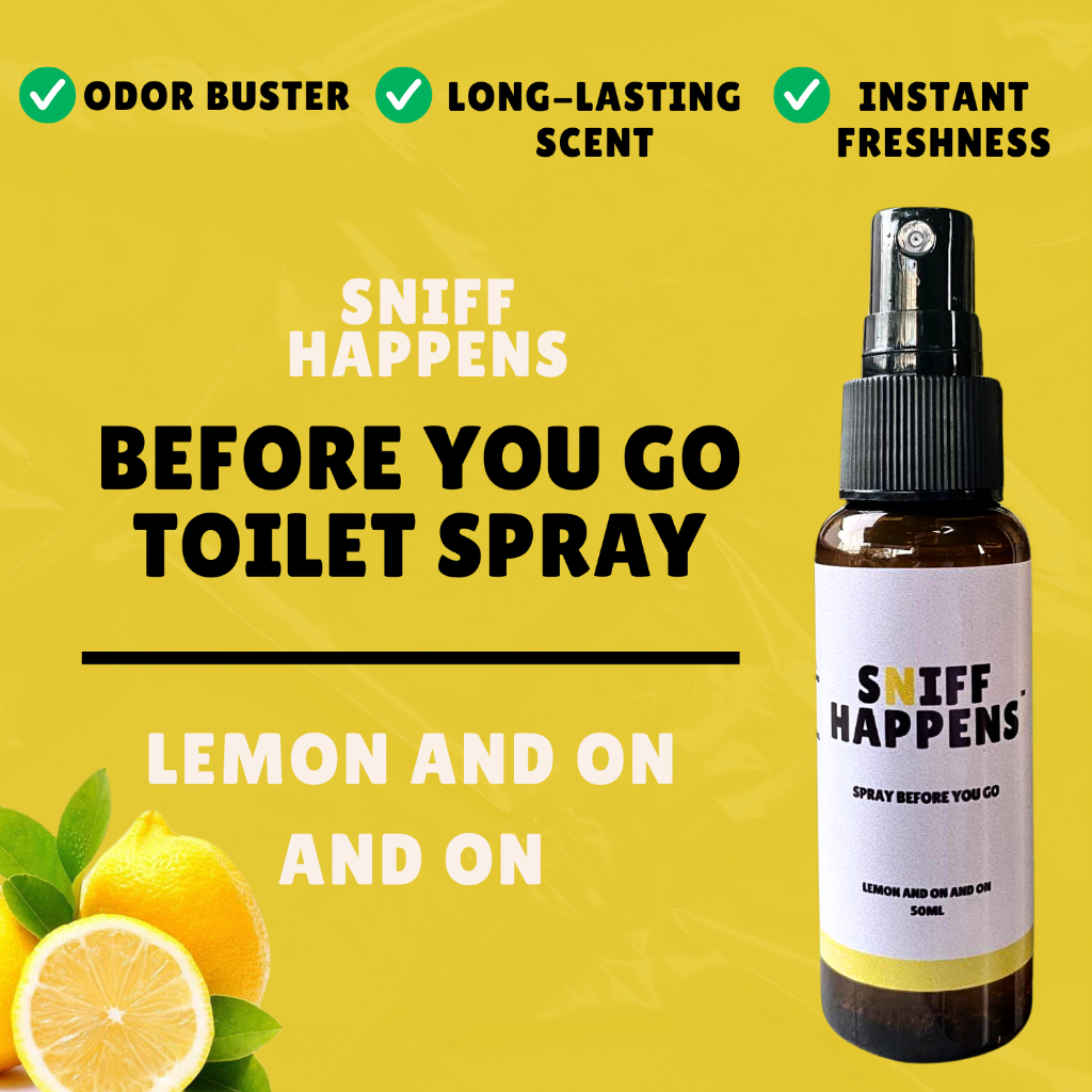 Sniff Happens Lemon and On and On Spray Before You Go | Toilet Spray ...