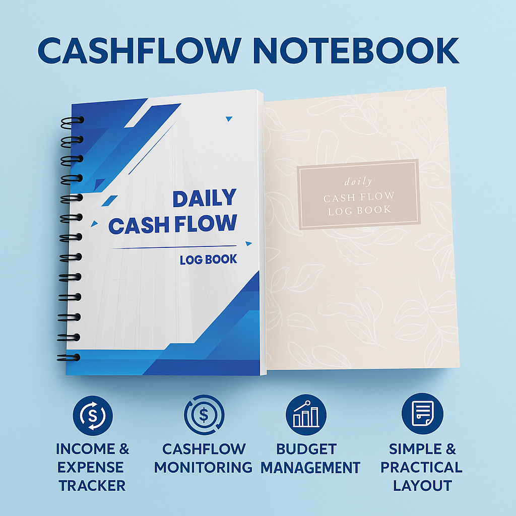 Cashflow Notebook – Income & Expense Tracker Logbook for Business ...