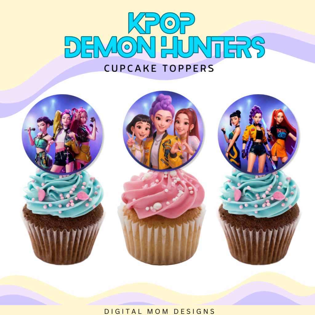 KPop Demon Hunters Cupcake Toppers | 10pcs | Cute K-Pop Demon Hunters ...