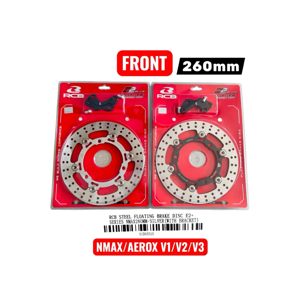 RCB DISC E2+ SERIES 260mm FLOATING BRAKE DISC FRONT NMAX155 V1/V2/V3 ...