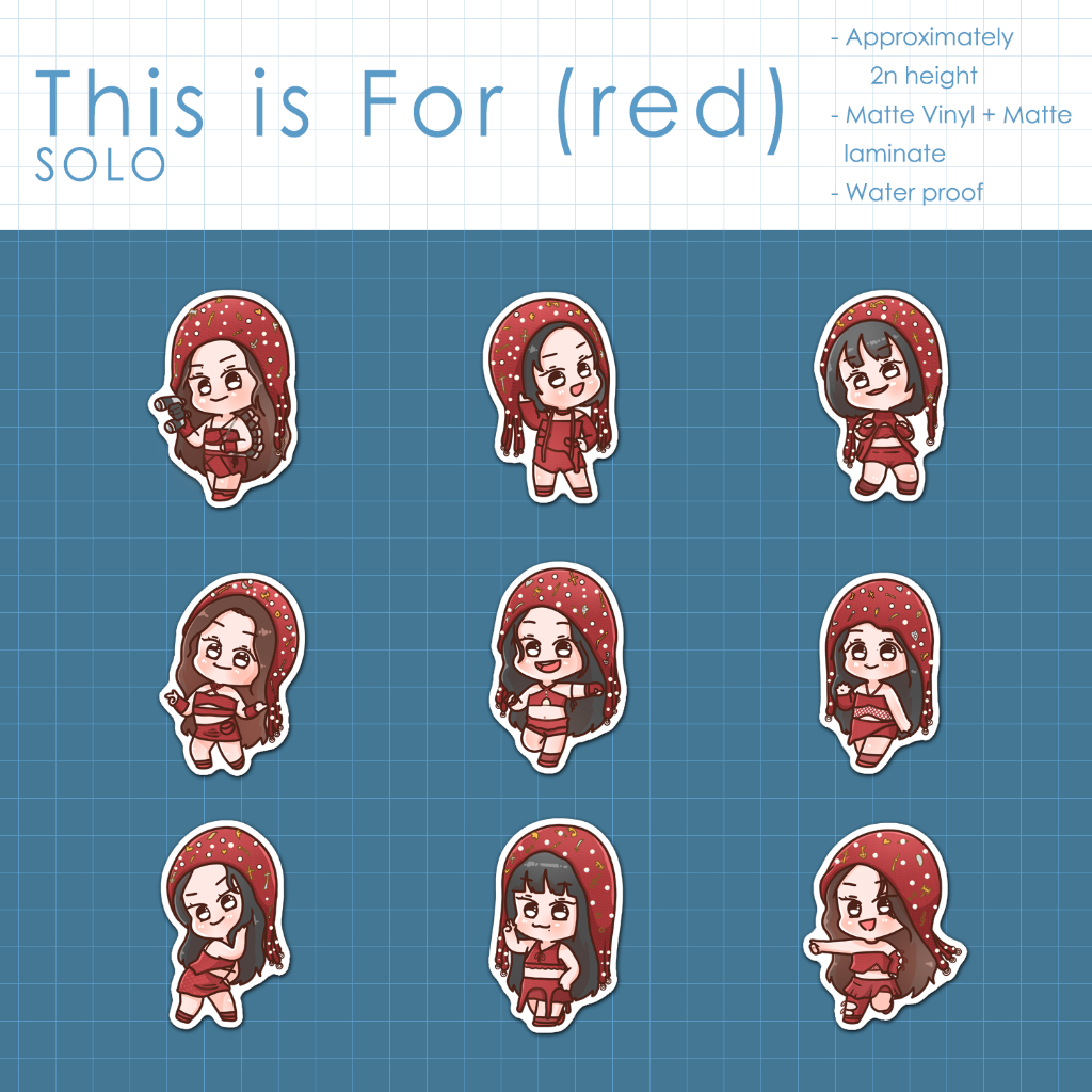 (SOLO) This is for [red] - TWICE Fanart Vinyl Sticker | Waterproof ...