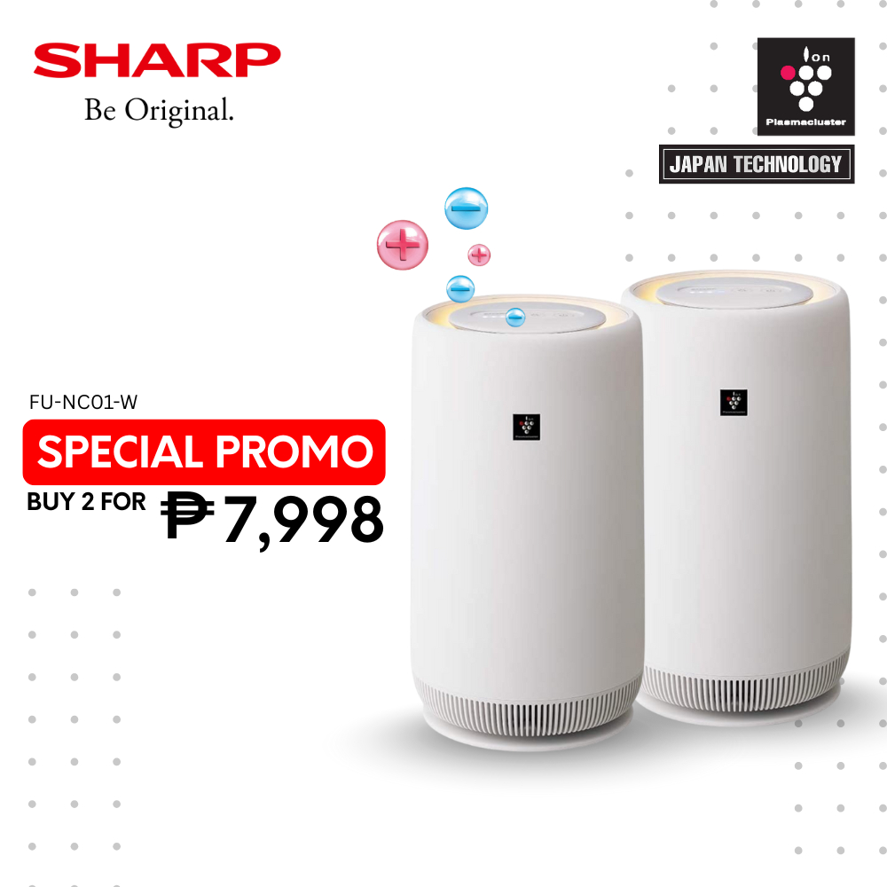 Sharp FU-NC01-W 10sqm Small Tower Air Purifier | Shopee Philippines