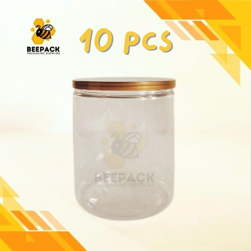 Beepack - [10 pcs] 880ML Cookie Plastic Jar with Liner, Candy Jars ...