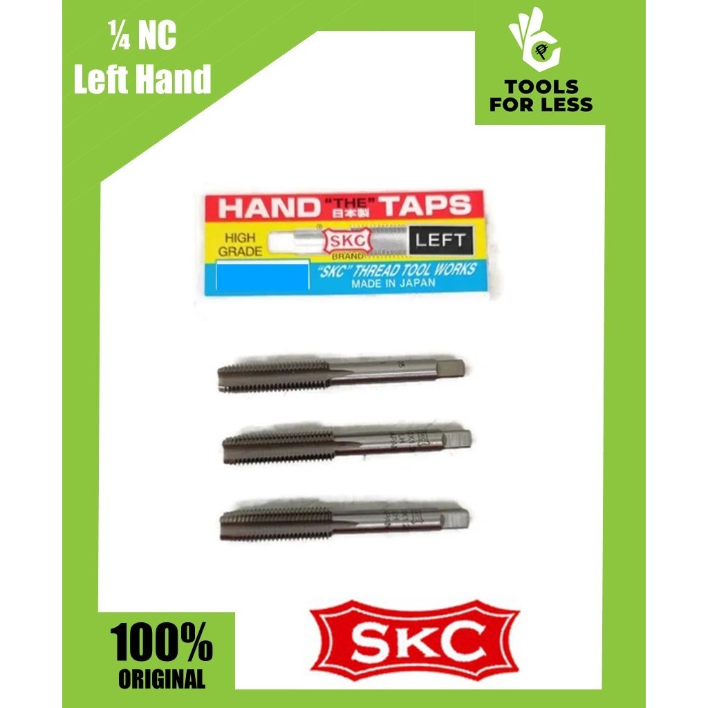 SKC 3 pc. Hand Tap Set 1/4" NC LEFT Made in Japan | Shopee Philippines