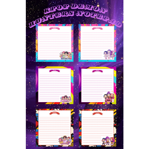 Kpop Demon Hunters Notepad in 30 sheet | Shopee Philippines
