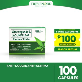 TRVC - Plemex Forte Capsule 100 pcs For Adult 600 mg Anti-Cough & Anti ...