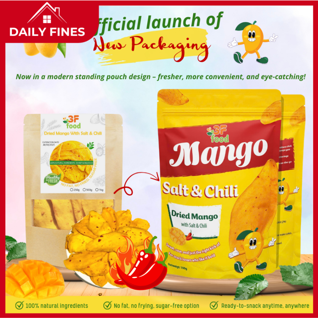 [FLASH SALE] Dried Mango With Salt And Chili 3F Food Dry Snack Natural ...