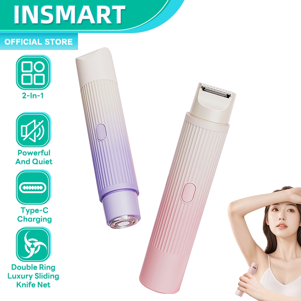 INSMART Electric Double-head Shaver 2 In 1 Female body Hair Trimmer ...