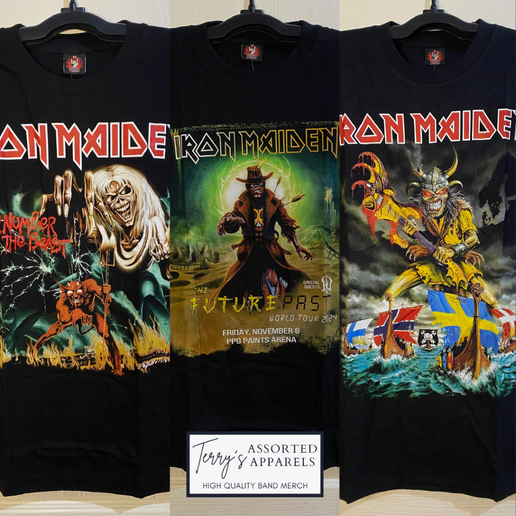 ROCK BAND ROCK YEAH SHIRTS IRONMAIDEN 4 | Shopee Philippines