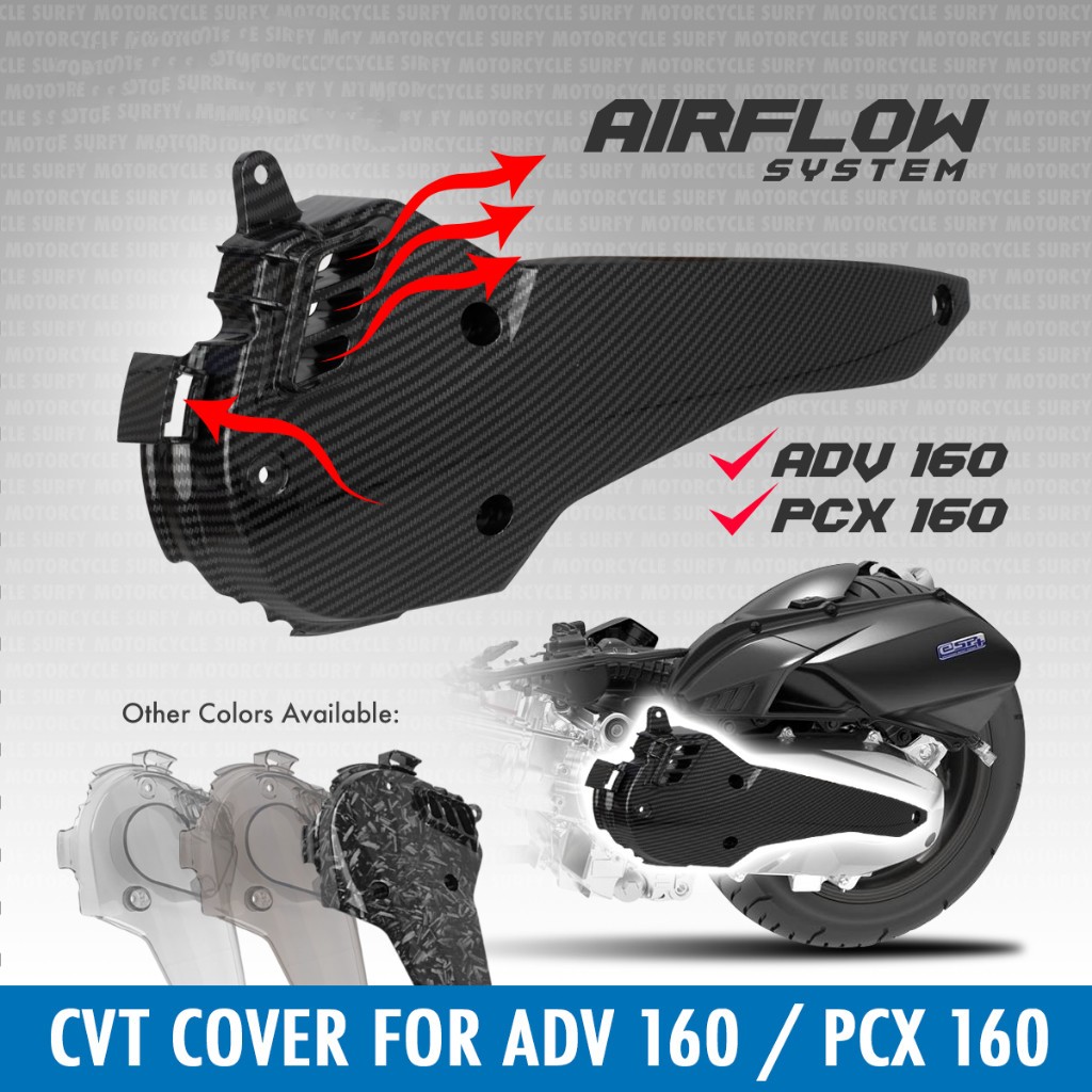 Honda ADV 160 PCX 160 CVT Cover 6D Carbon Design And Clear Easy Isntall ...