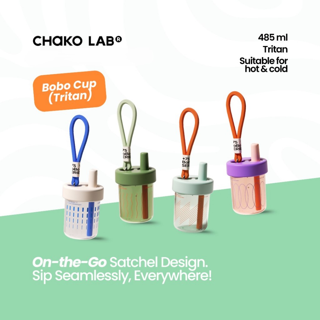 Chako Lab Bobo Cup Tritan Plastic Beverage Tumbler Thermos Drinkware ...