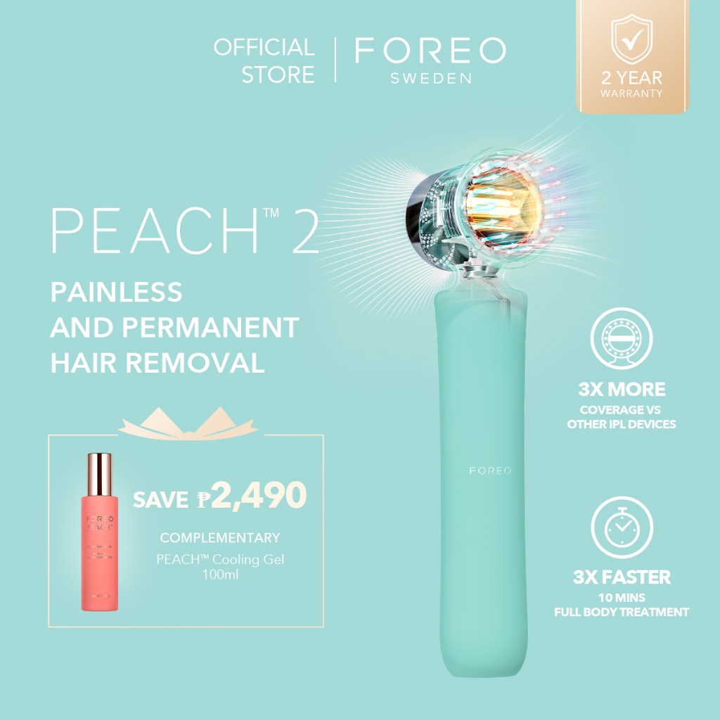 FOREO PEACH 2 IPL Hair Removal Device - Easy Permanent Hair Removal ...