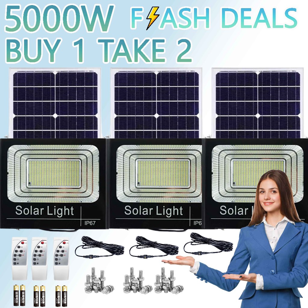 5000W Solar Light Buy 1 Take 3 Original Led Indoor Outdoor Waterproof ...