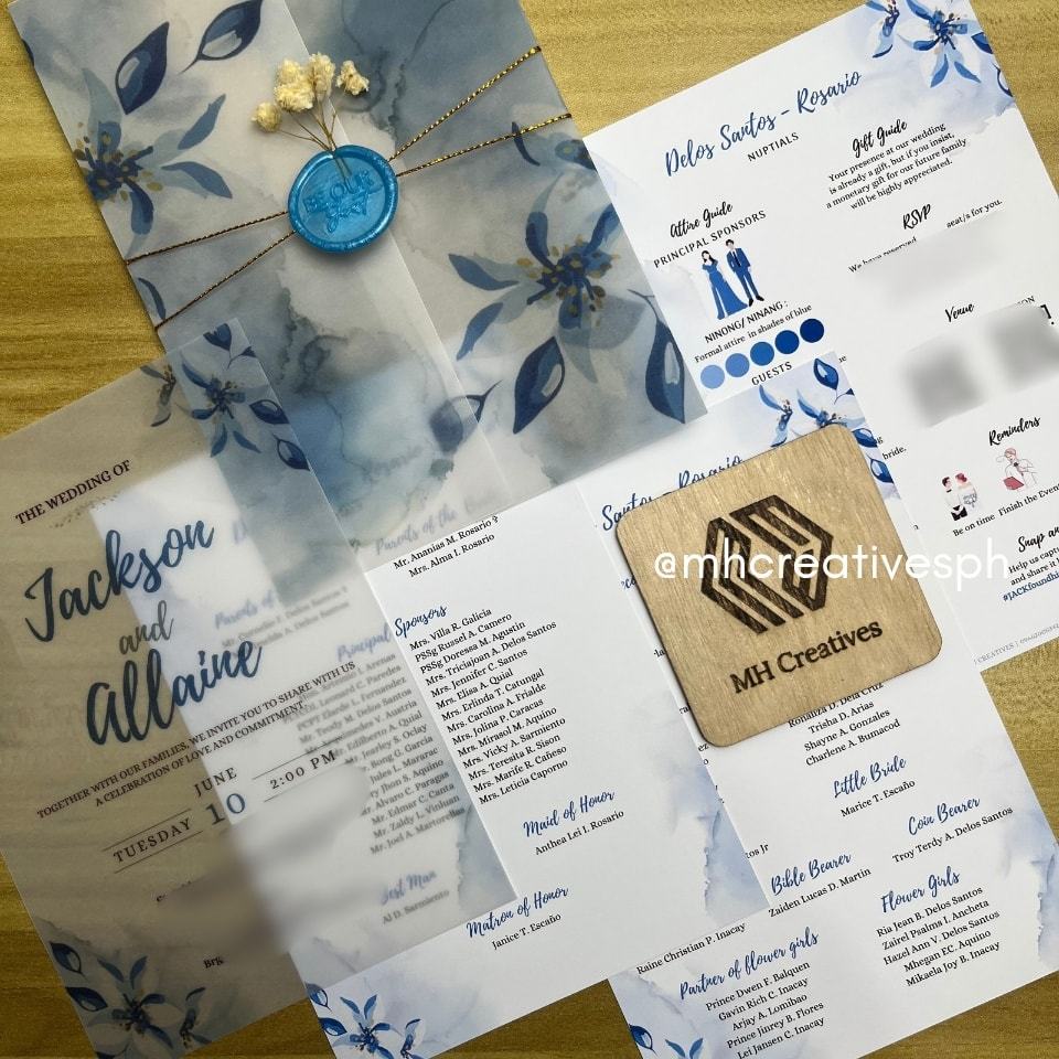 Vellum Cover Inviatation Set with Print | Shopee Philippines
