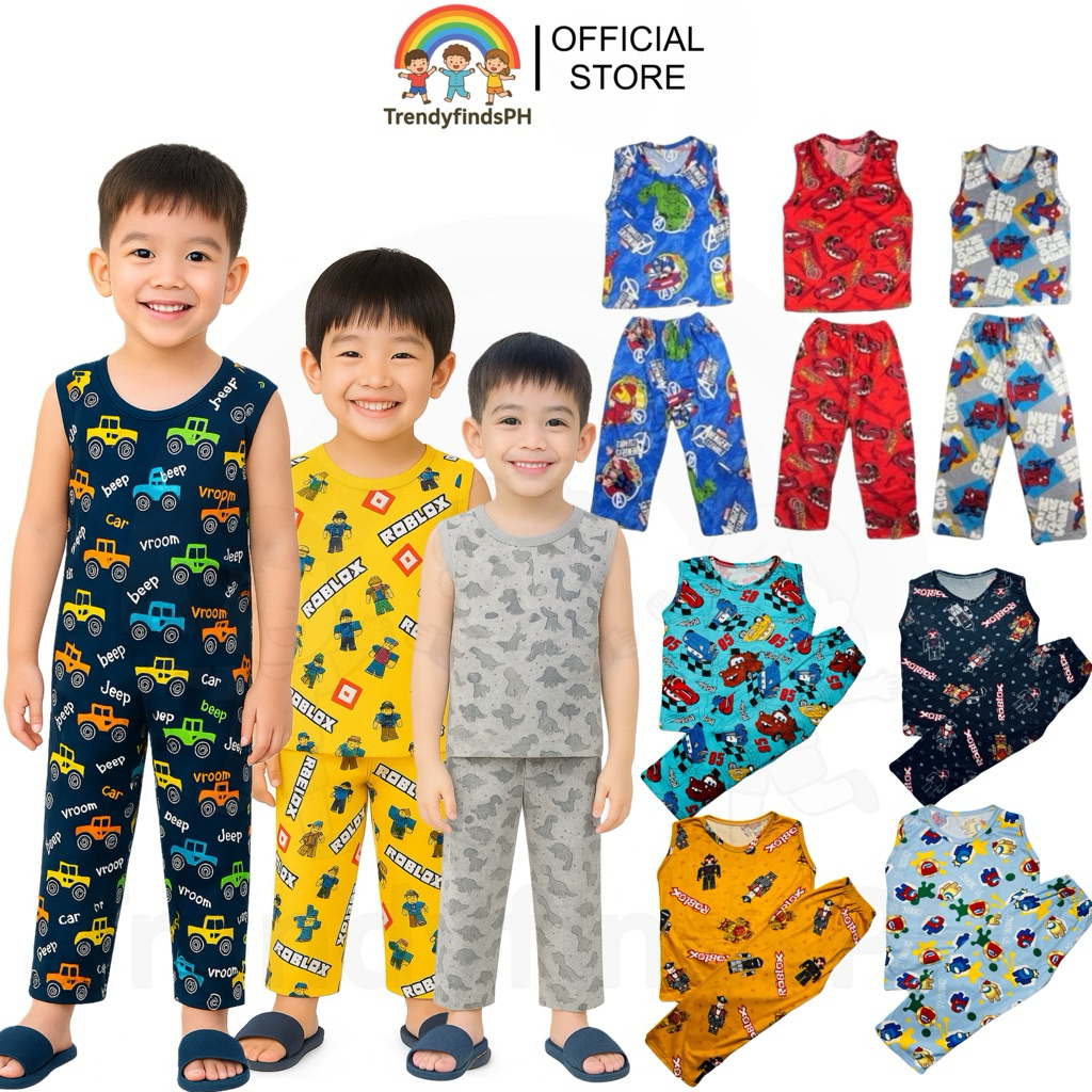 Sando Pajama Terno – Baby & Boys Kids 0M–13Y, Adult M–L, Soft Cotton ...