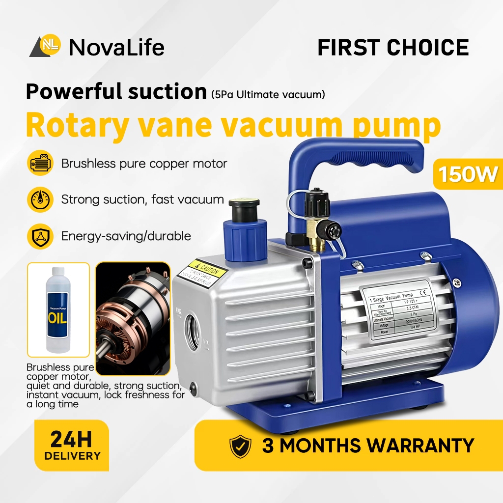 Rotary Mini Vane Vacuum Pump 150W/5Pa 1/4HP Vacuum Pump Brushless Pure ...