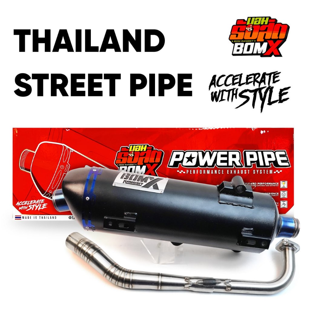 BOM-X STREET POWER PIPE THAILAND Performance exhaust system | Shopee ...