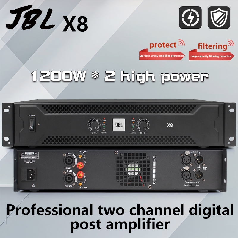 JBl_ X8 digital power amplifier 2 channel power amplifier 1200 watt ...