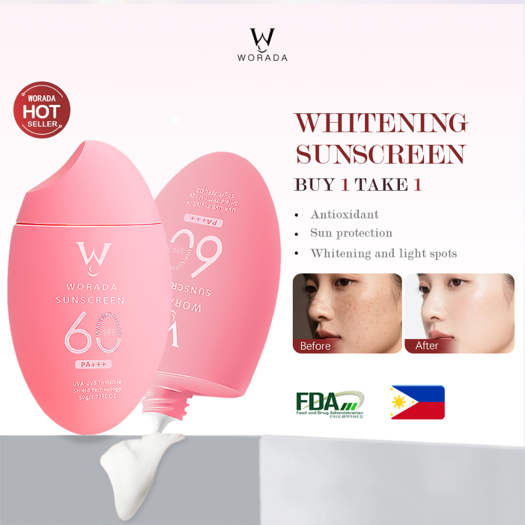 WORADA Sunscreen SPF60 PA+++ Whitening & Moisture Sunblock for Face ...