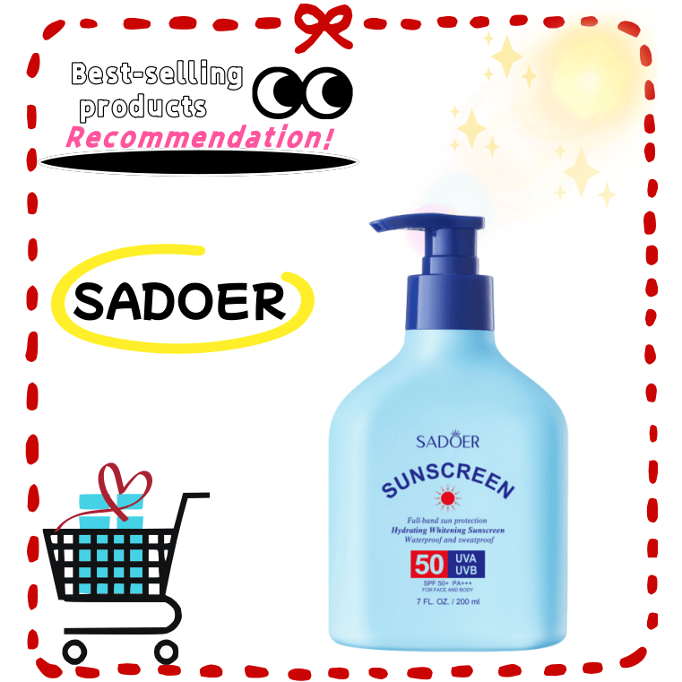 SADOER Hydrating Whitening Sunscreen Lotion - Moisturizing Sunscreen ...
