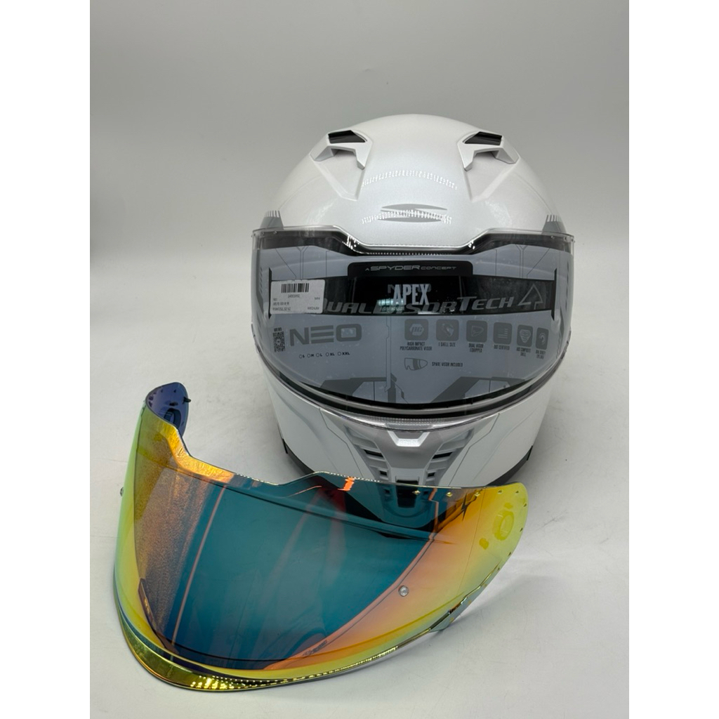SPYDER NEW 2026 NEO APEX HELMET- FULL FACE MODULAR DUAL VISOR HELMET ...