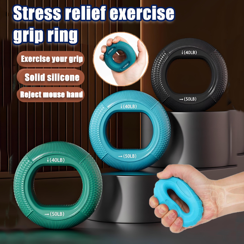 Silica Gel Hand Grip Ring Massage Gym Fitness Muscle Recovery Gripper ...