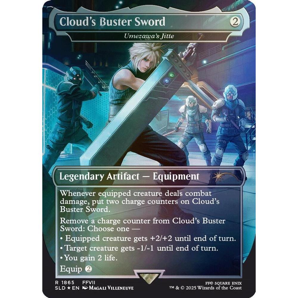 Cloud's Buster Sword - Umezawa's Jitte (Rainbow Foil) - Secret Lair ...
