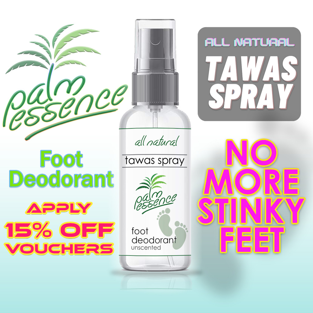 Palm Essence Unscented Tawas Spray Foot Deodorant 100mL - For Smelly ...