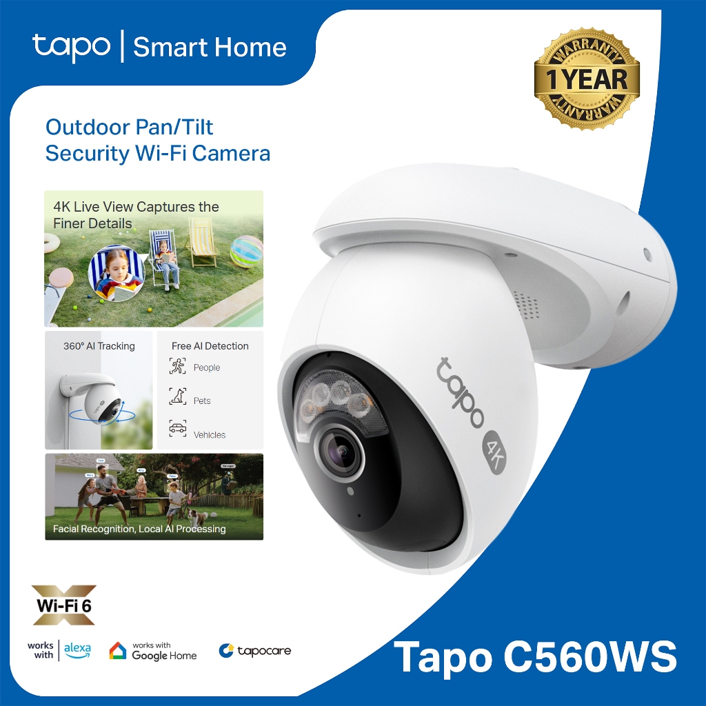 Tapo Official Store | TP-Link | C560WS | Outdoor | Pan/Tilt | Security ...