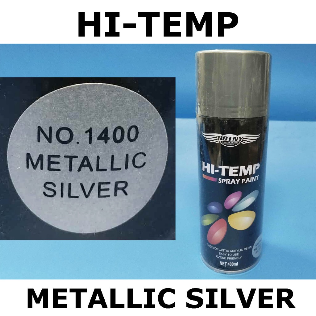 SPRAY PAINT HI-TEMP METALLIC SILVER NO. 1400 == HIGH TEMPERATURE HI ...