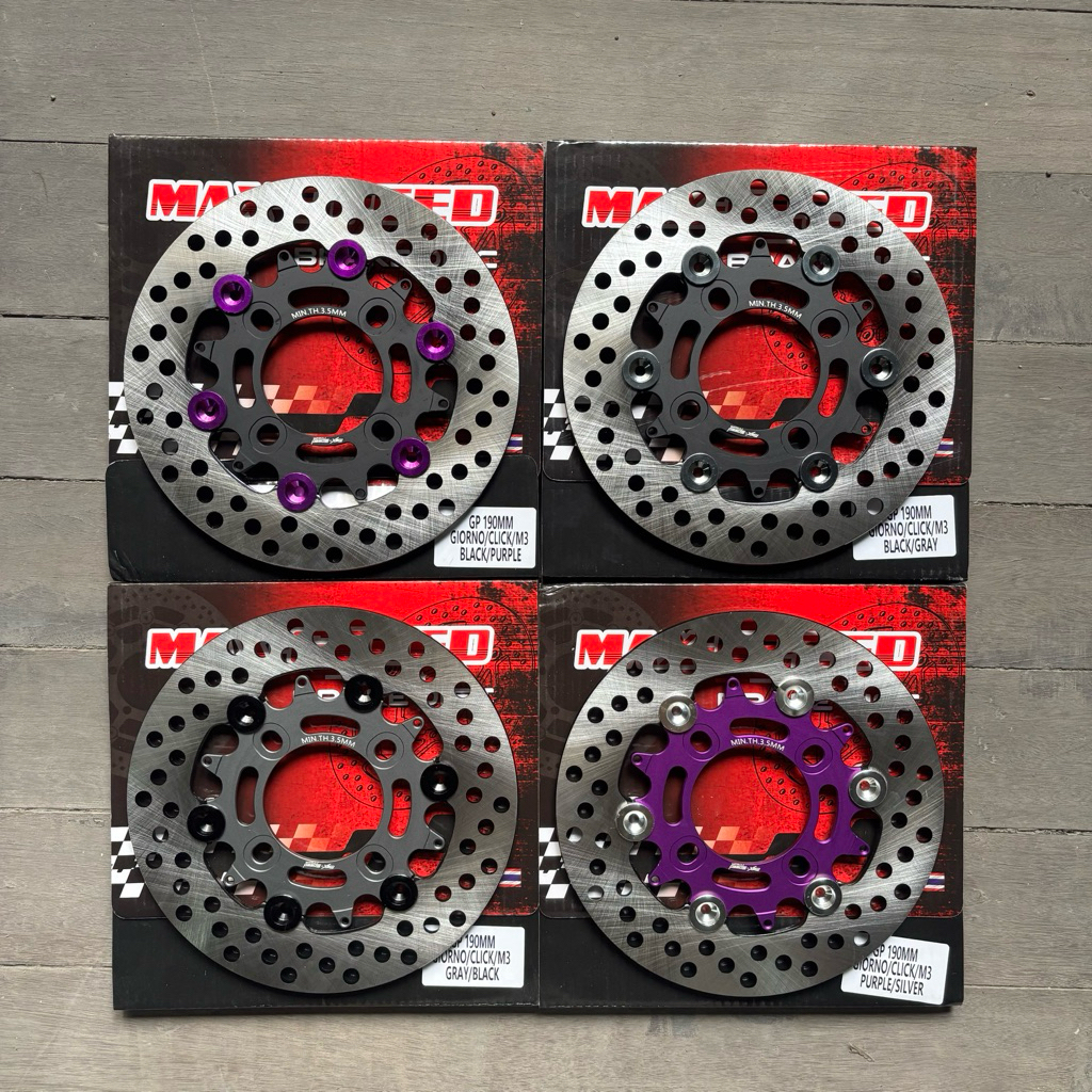 MAXSPEED GP DISC BRAKE 190MM 4 HOLES GIORNO / CLICK / M3 / MIO | Shopee ...